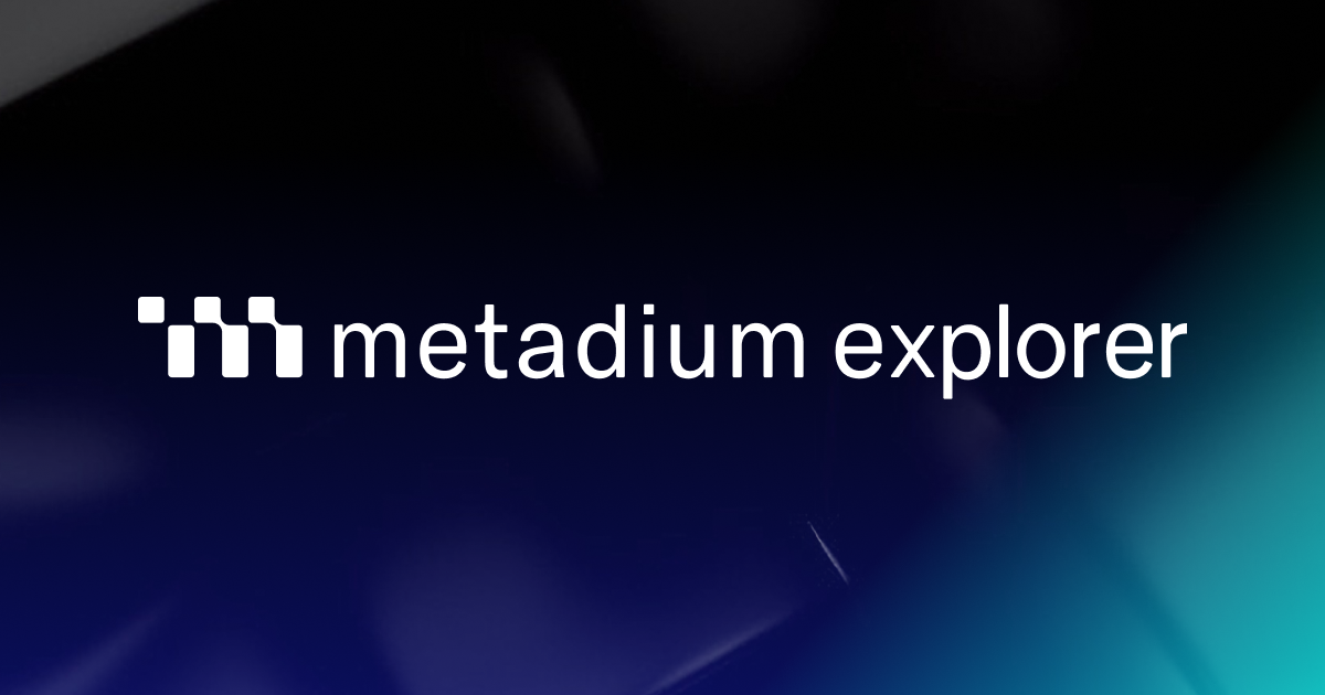 Mainnet Metadium Block Explorer